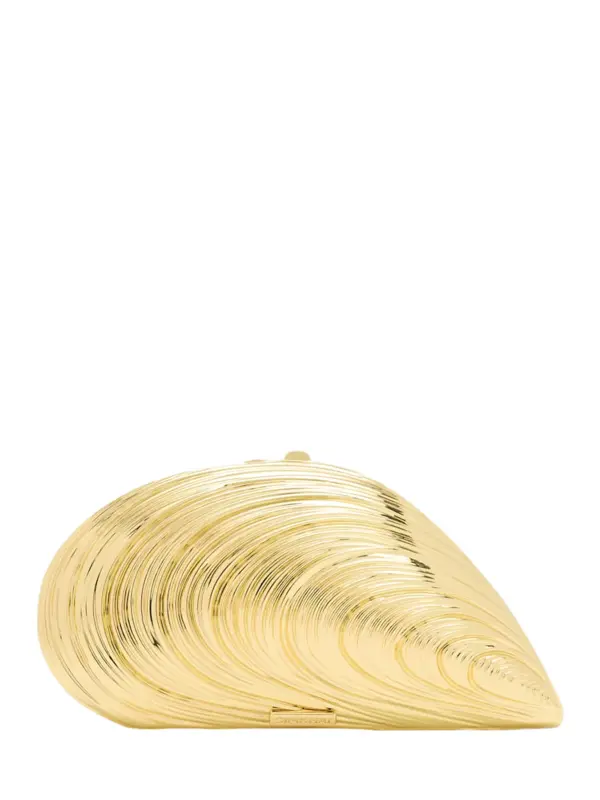 Simkhai Bridget Mini Oyster Shell Clutch - Gold