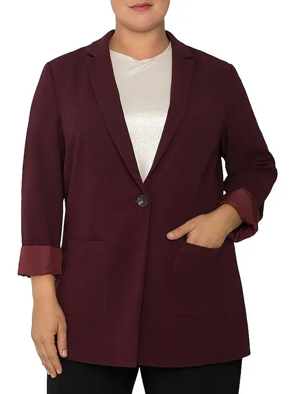 STANDARDS & PRACTICES Dorothy Boyfriend Blazer - Burgundy