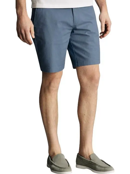 CHARLES TYRWHITT Cotton Slim Fit Shorts - Ocean Blue