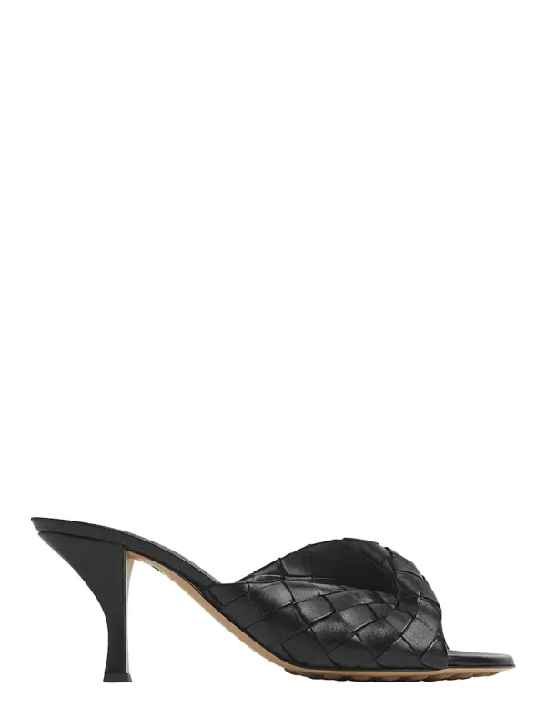 Bottega Veneta Blink Intrecciato Leather Mules - Black