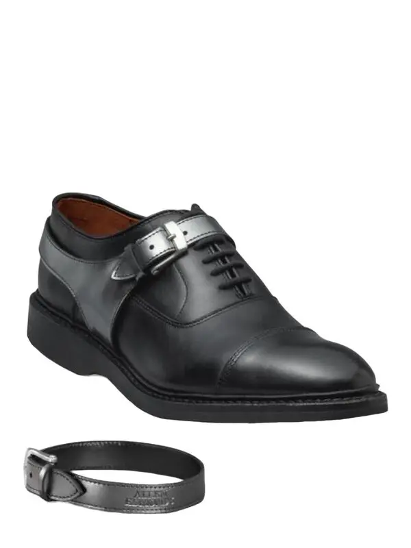Allen Edmonds Park Avenue Cap Toe Oxford With Buckle Harness - Black Silver