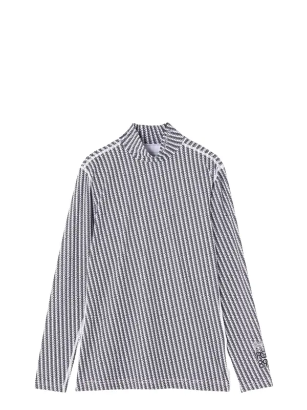 PEARLY GATES Monogram High-neck Top - White