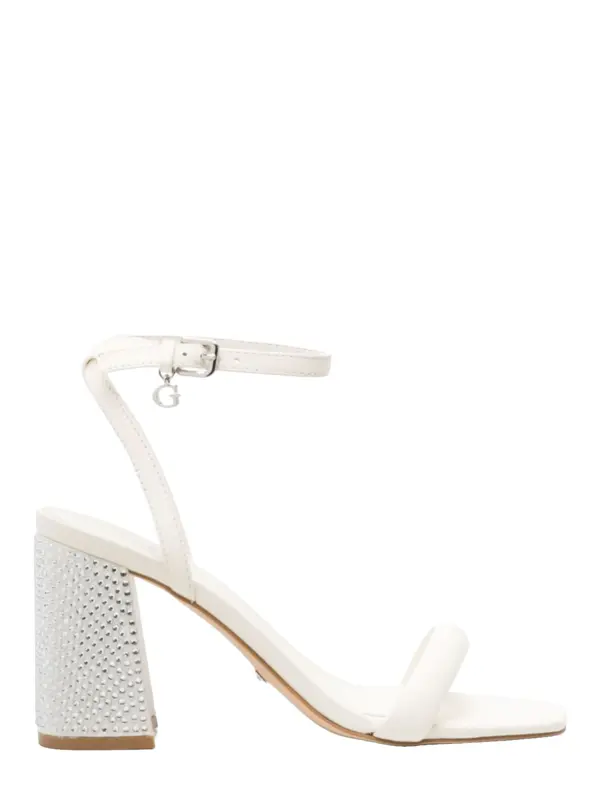 Guess Gelectra 95mm Leather Sandals - Neutrals