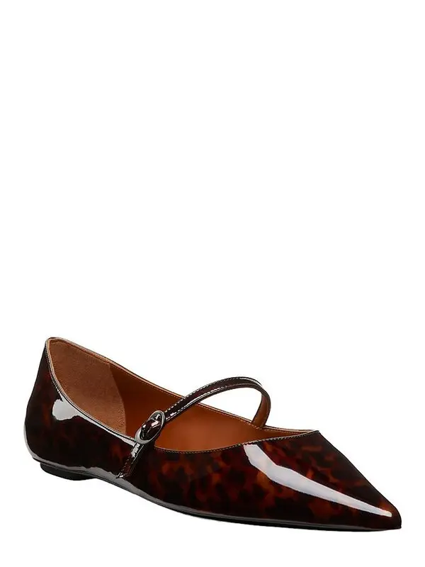 STUART WEITZMAN Emilia Mary Jane Flats - Dark Brown