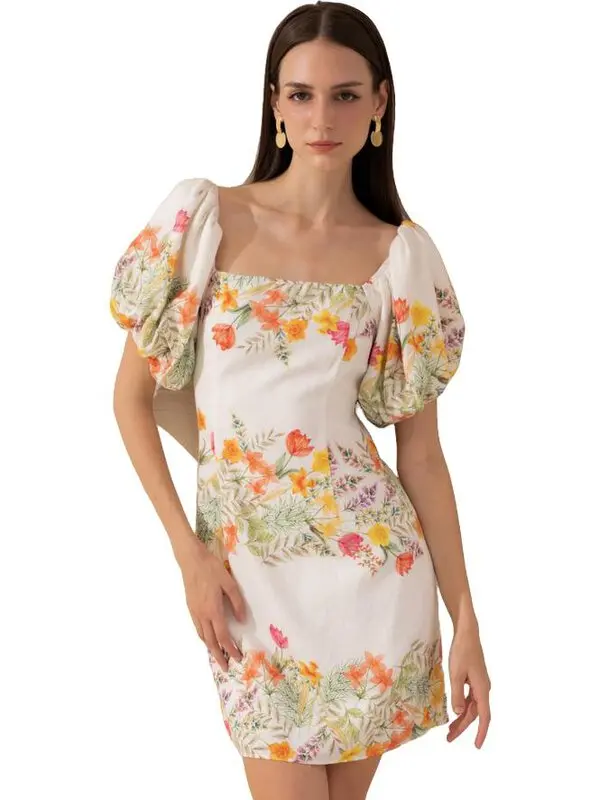 Yumi Kim Harley Linen Mini Dress - Natural