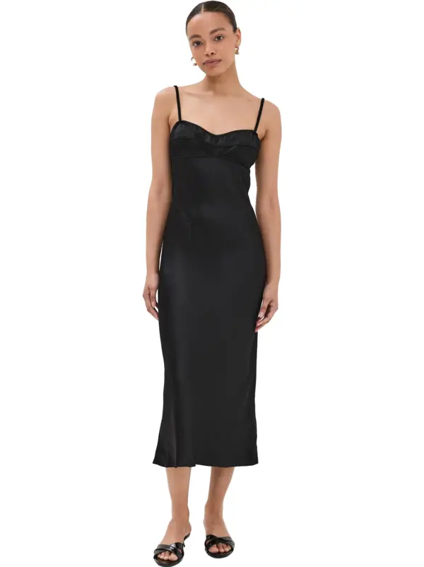 Anna October Waterlily Midi Dress - Black