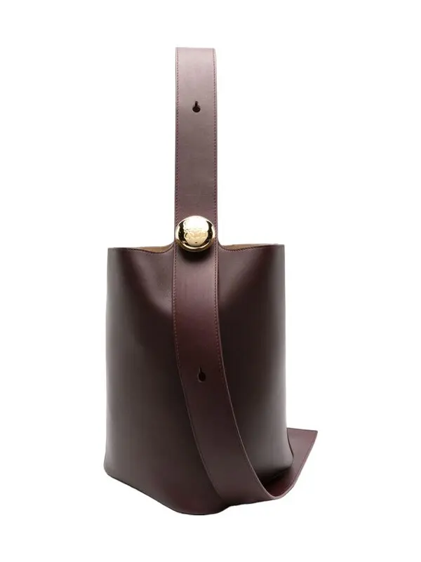 Loewe Pebble Leather Bucket Bag - Red