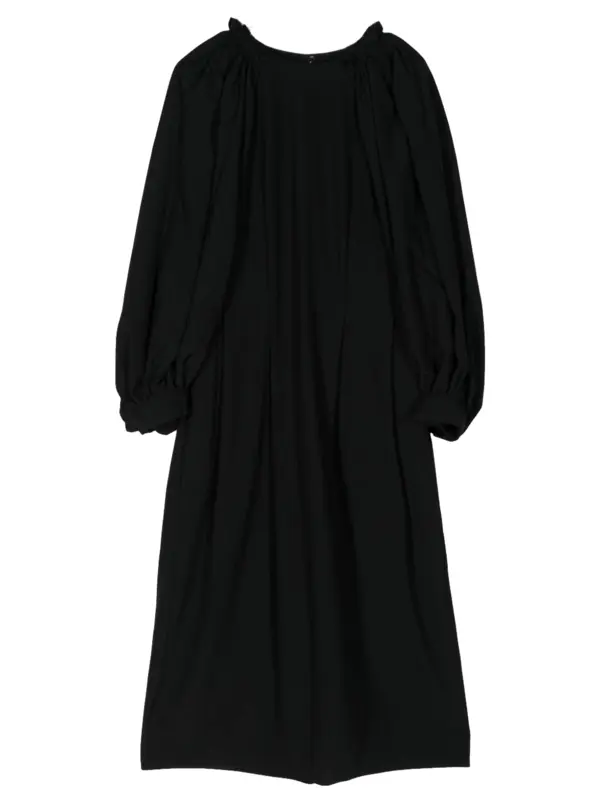 Comme Des Garçons Crease Effect Midi Dress - Black