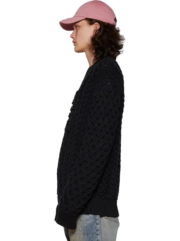 Givenchy 4g Cable-knit Sweater - Black