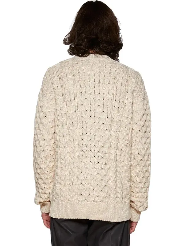 Givenchy 4g Cable-knit Sweater - Cream