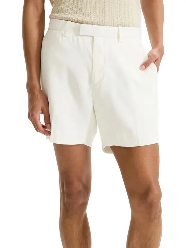 Theory Jarin Linen-blend Shorts - Ivory