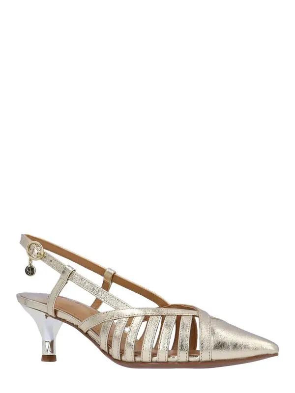 J. Reneé Lorel Slingback Pointed Toe Pump - Gold