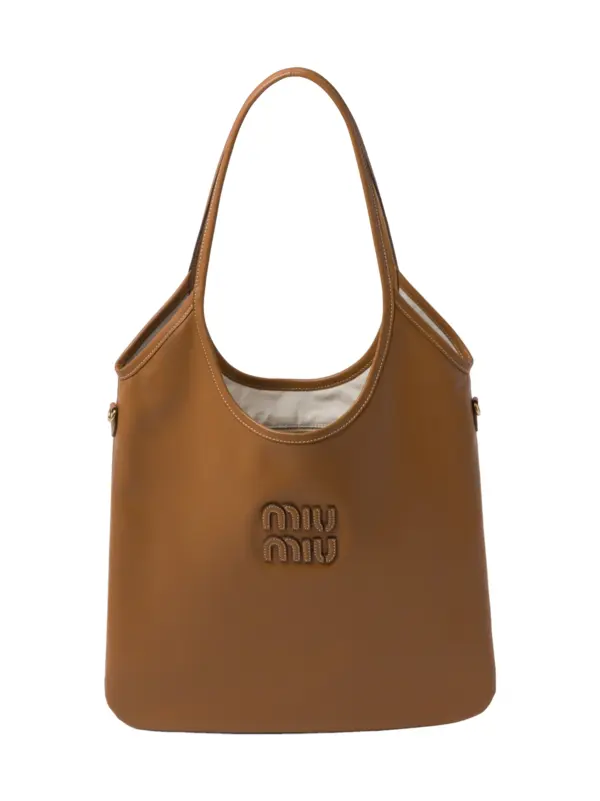 Miu Miu Ivy Leather Bag - Cognac