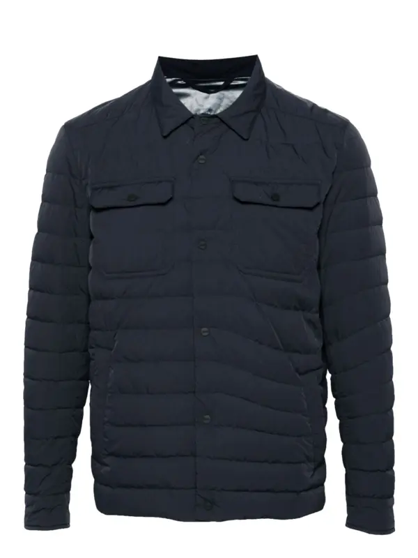 Herno Quilted Down Shirt Jacket - Blue