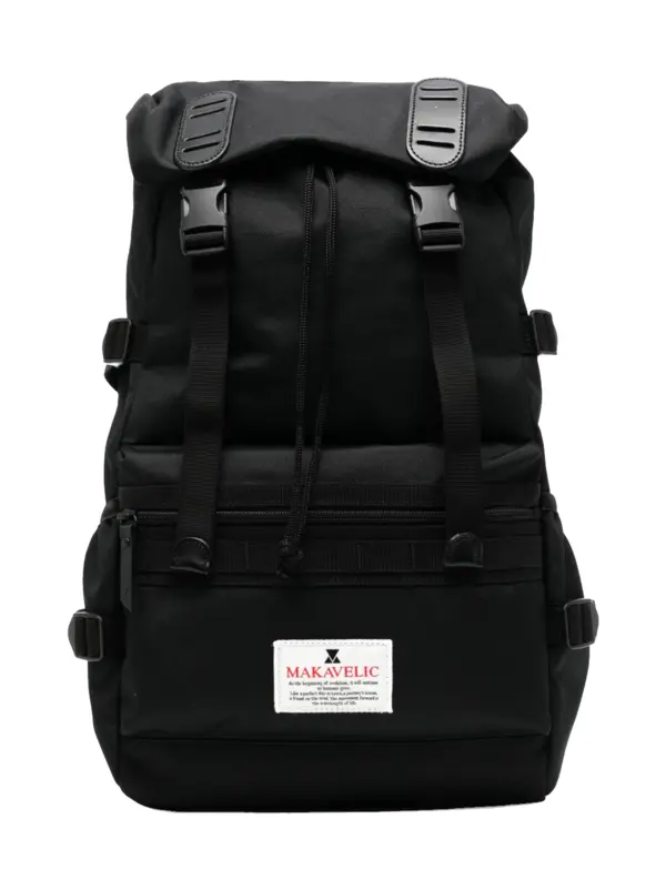 MAKAVELIC Logo Appliqué Backpack - Black