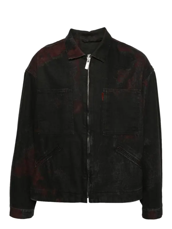 44 LABEL GROUP Corrosive Denim Jacket - Black