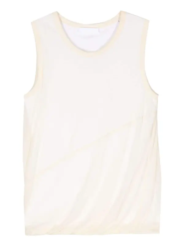Helmut Lang Bubble Cotton Tank Top - Neutrals