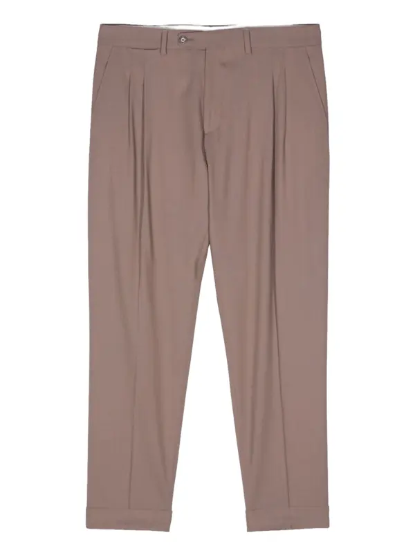 DELL'OGLIO Robert Tailored Trousers - Brown