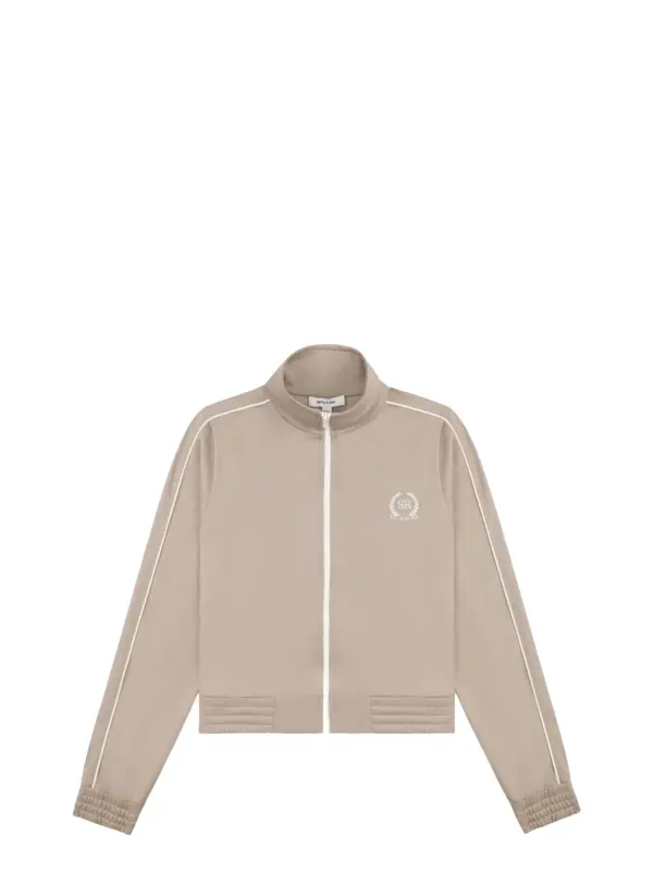 SPORTY & RICH Golf Logo-embroidered Track Jacket - Neutrals