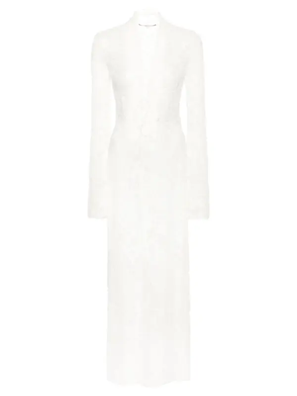 MANURI Sally Lace Midi Dress - White