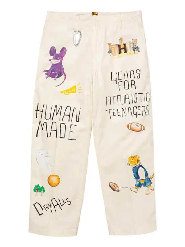 HUMAN MADE Printed Chino Pants - White