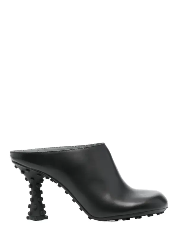 Sunnei 1000chiodi 105mm Leather Mules - Black