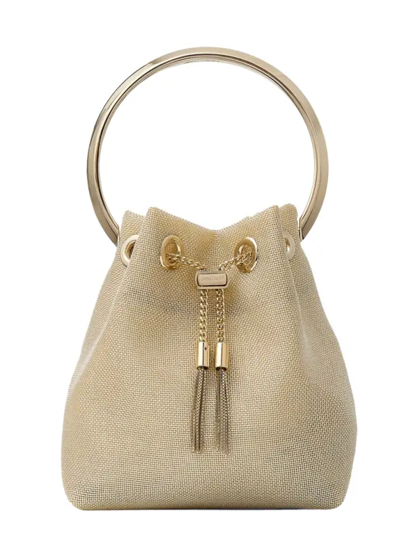 JIMMY CHOO Bon Bon Mesh Top-handle Bag - Gold