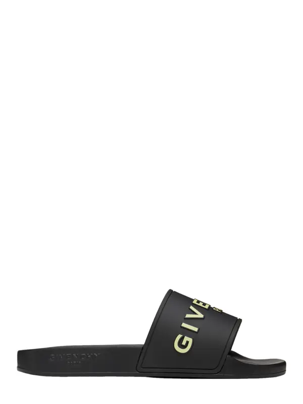 Givenchy Paris Flat Sandals - Black/yellow