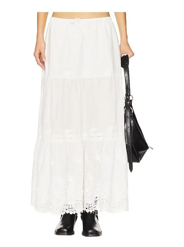 WeWoreWhat Midi Pull On Skirt - Ivory
