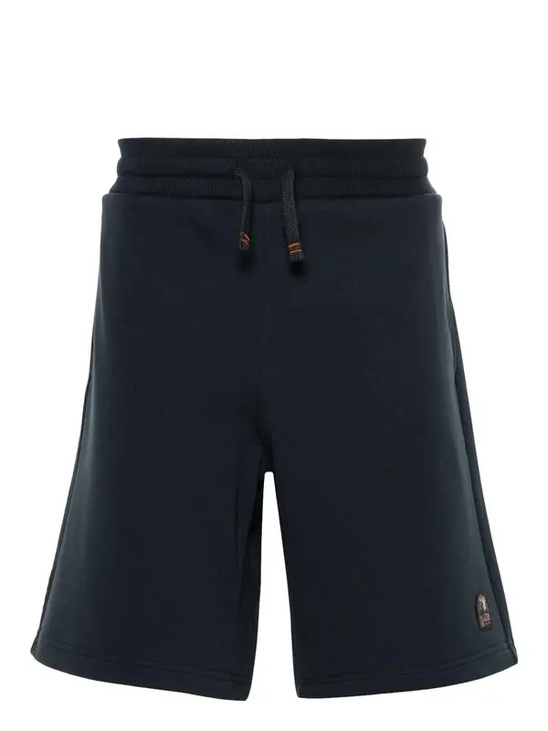 PARAJUMPERS Logo-appliqué Jersey Shorts - Blue