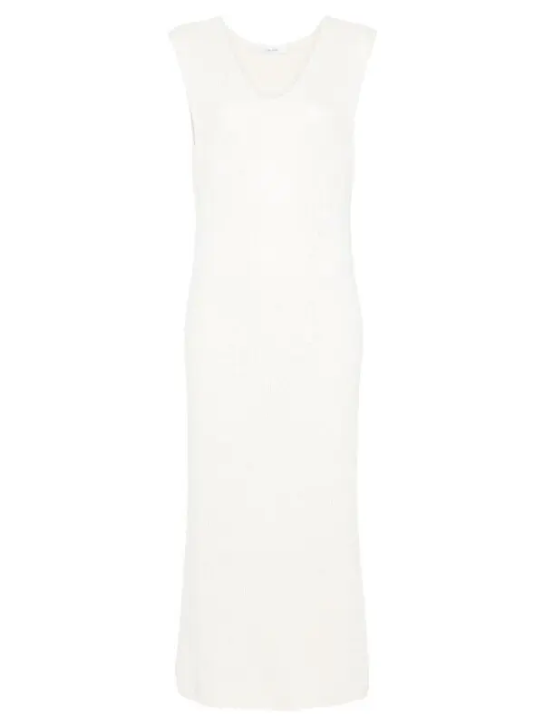 THE ROW Folosa V-neck Midi Dress - White
