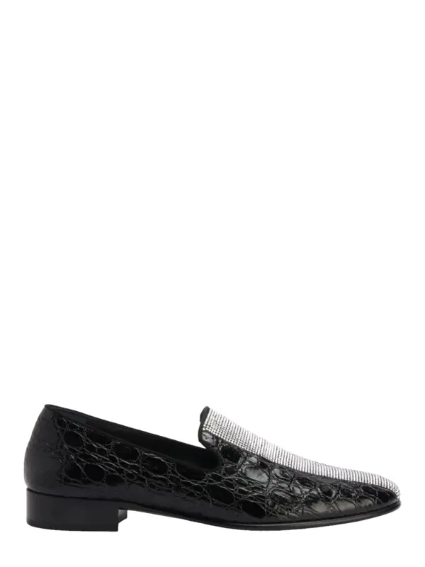 GIUSEPPE ZANOTTI Tuxedo Leather Loafers - Black