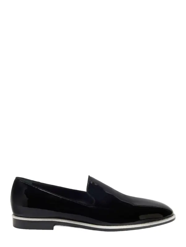GIUSEPPE ZANOTTI Vilbert Patent Leather Loafers - Black