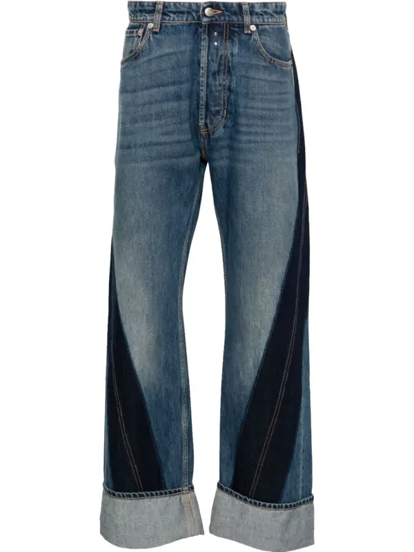 Alexander McQueen Twisted Straight Jeans - Blue