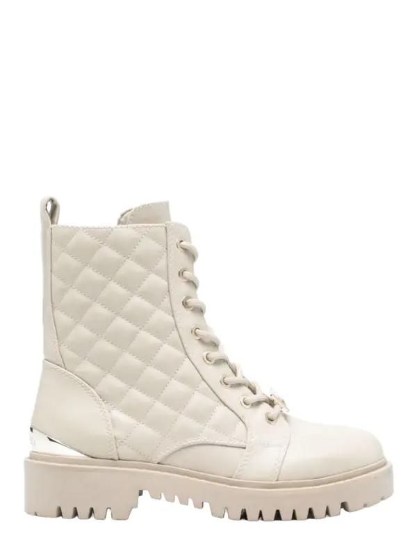 Guess Diamond-quilted Ankle Boots - Neutrals