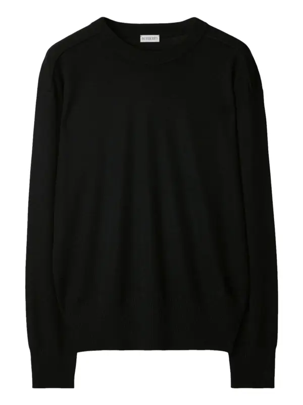 Burberry Crew-neck Wool Jumper - Black