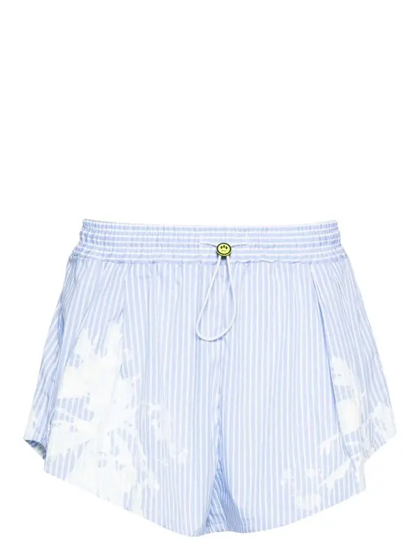 BARROW Spray Paint-effect Shorts - Blue