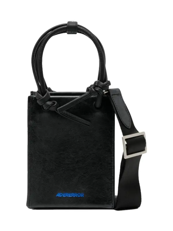 ADER ERROR Trs Tag Leather Shoulder Bag - Black