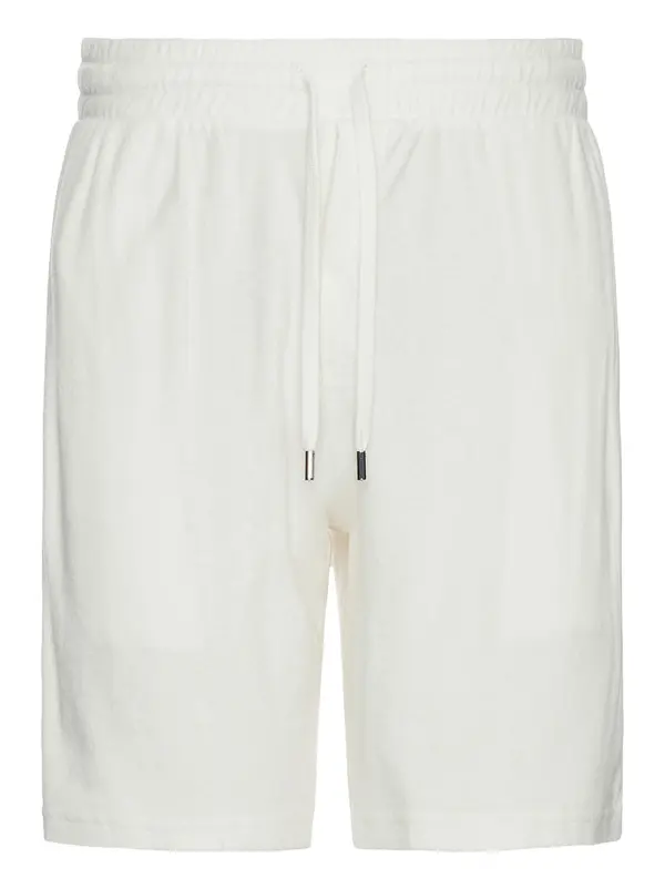 Frescobol Carioca Augusto Terry Cotton Blend Shorts - Ivory