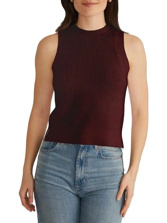 525 Demi Cotton Sweater Vest - Oxblood