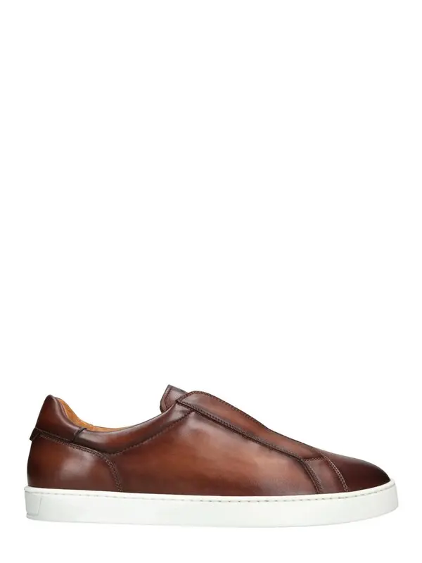 Magnanni Leather Slip-on Sneakers - Brown