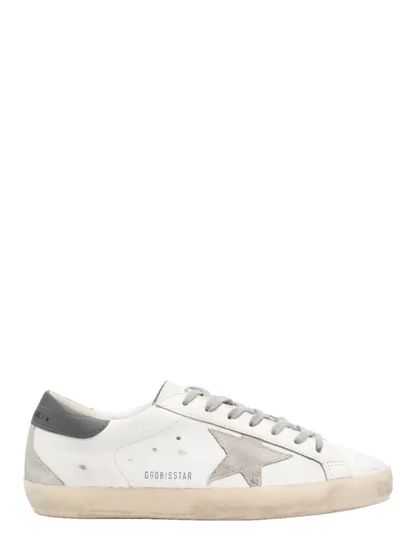 Golden Goose Super-star Distressed Sneakers - White
