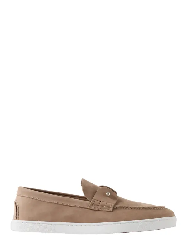 CHRISTIAN LOUBOUTIN Chambeliboat Nubuck Loafers - Brown