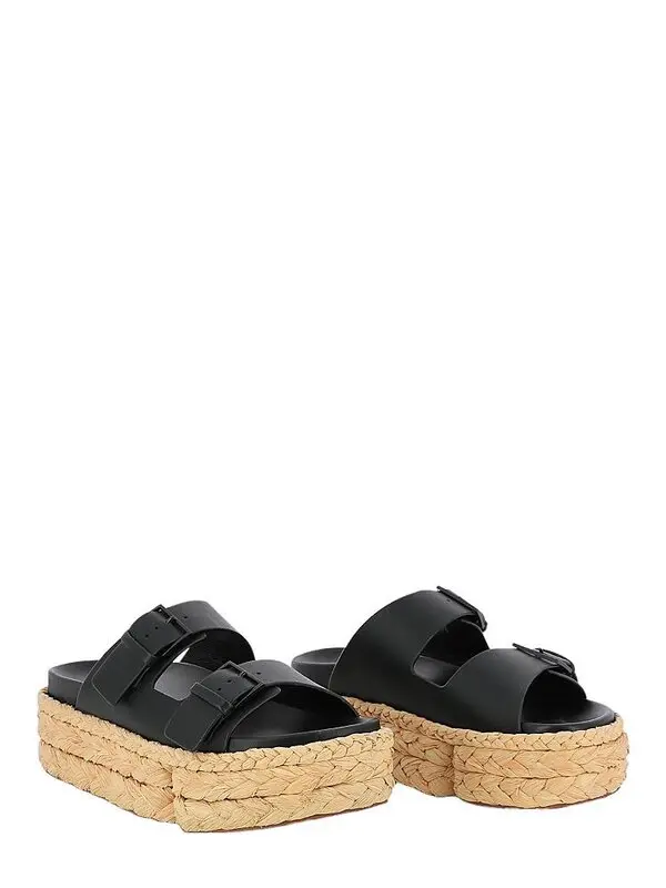 Clergerie Qiana 2 Espadrille Platform Sandals - Black