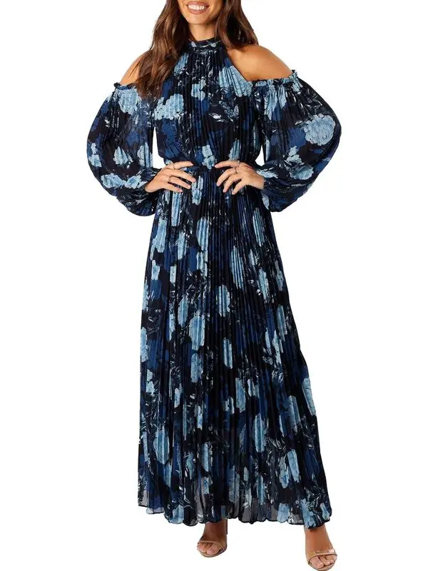 PETAL & PUP Hilary Floral Maxi Dress - Blue Floral