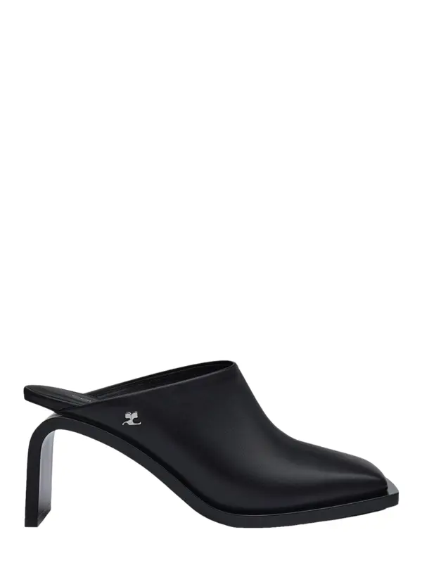 COURREGES Stream 75mm Leather Mules - Black
