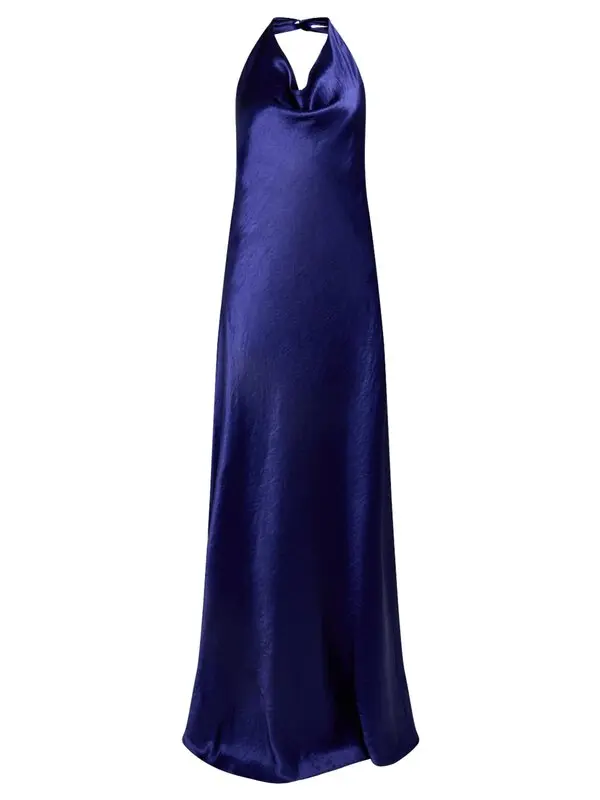 Womens Purple Satin Women Dresses Evening | Editorialist