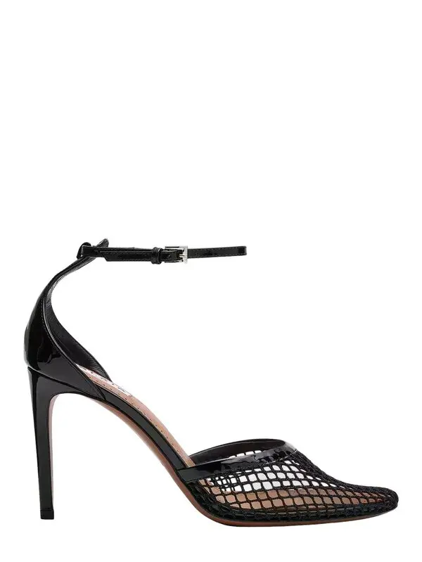 AZZEDINE ALAIA Alaia Fishnet Patent Pumps - Noir