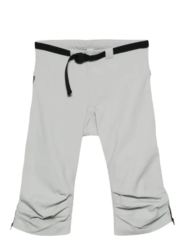GR10K Belted Canvas Long Shorts - Grey