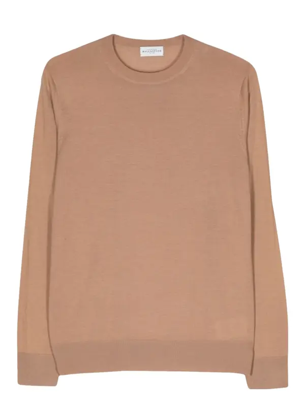 BALLANTYNE Crew-neck Wool Jumper - Brown